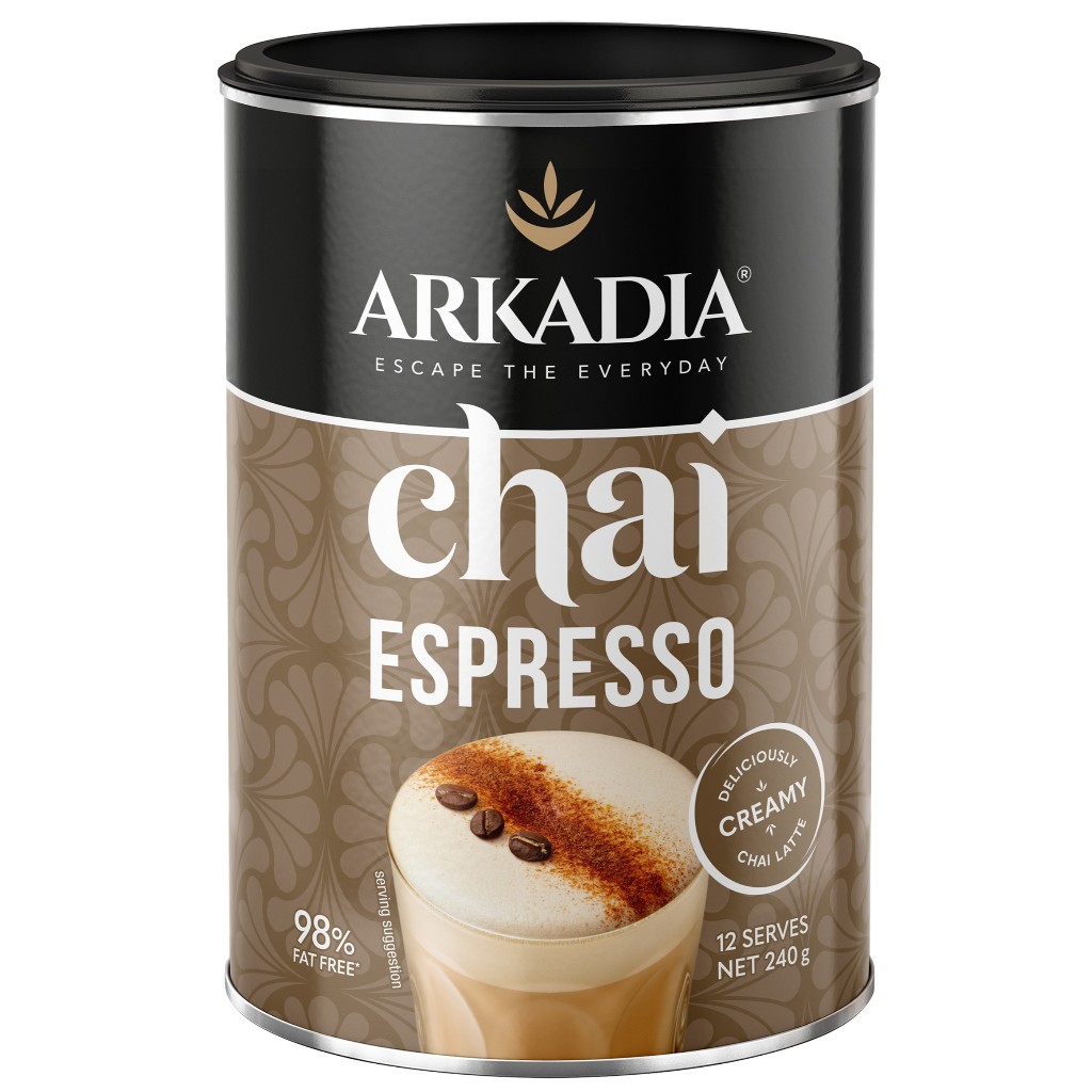 Arkadia Chai Espresso, Creamy Chai Latte, 12 Serves, 98% Fat Free, 240g ...