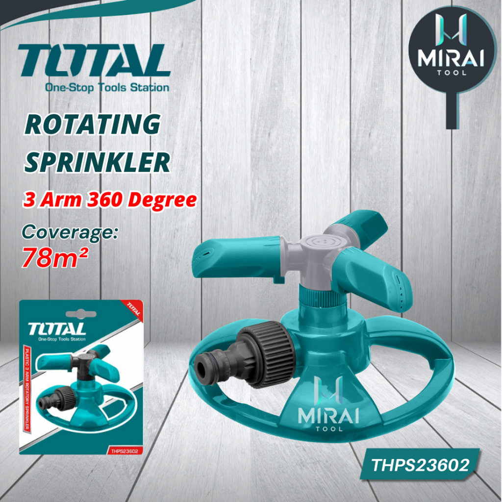 TOTAL THPS23602 Plastic 3 Arm Rotary Sprinkler | Shopee Malaysia
