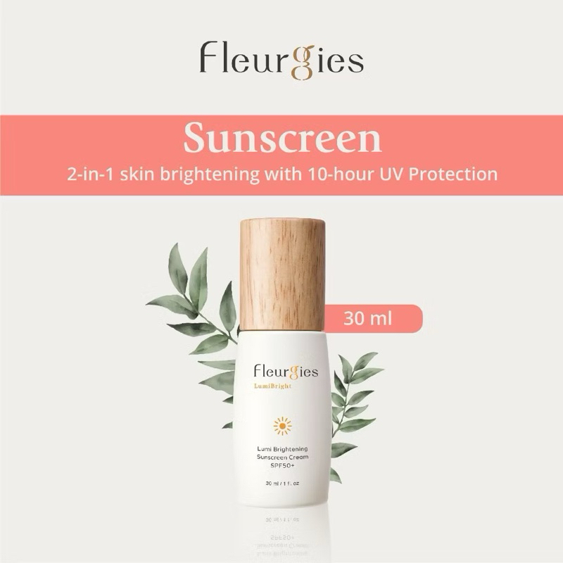 Fleurgies Lumi Brightening Sunscreen Cream SPF50+（30ml） | Shopee Malaysia