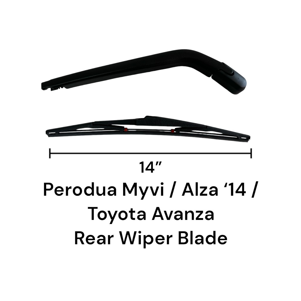 Perodua Myvi / Alza 2014 / Toyota Avanza Rear Wiper Blade With Arm ...