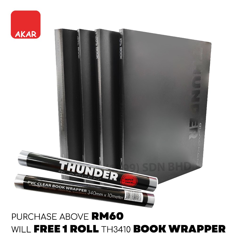 Blacken Thunder Fail Lutsinar A4 Poket Tebal–10/20/30/40 Poket ...