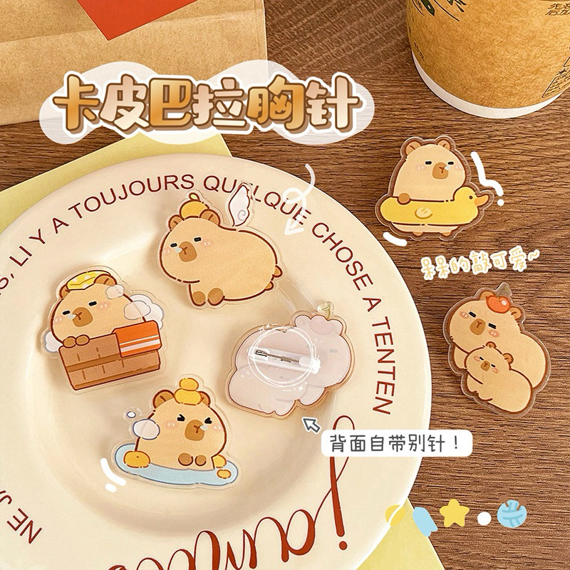 Ready stock Malaysia ! Capybara mini brooch pin bag accessories, pin ...