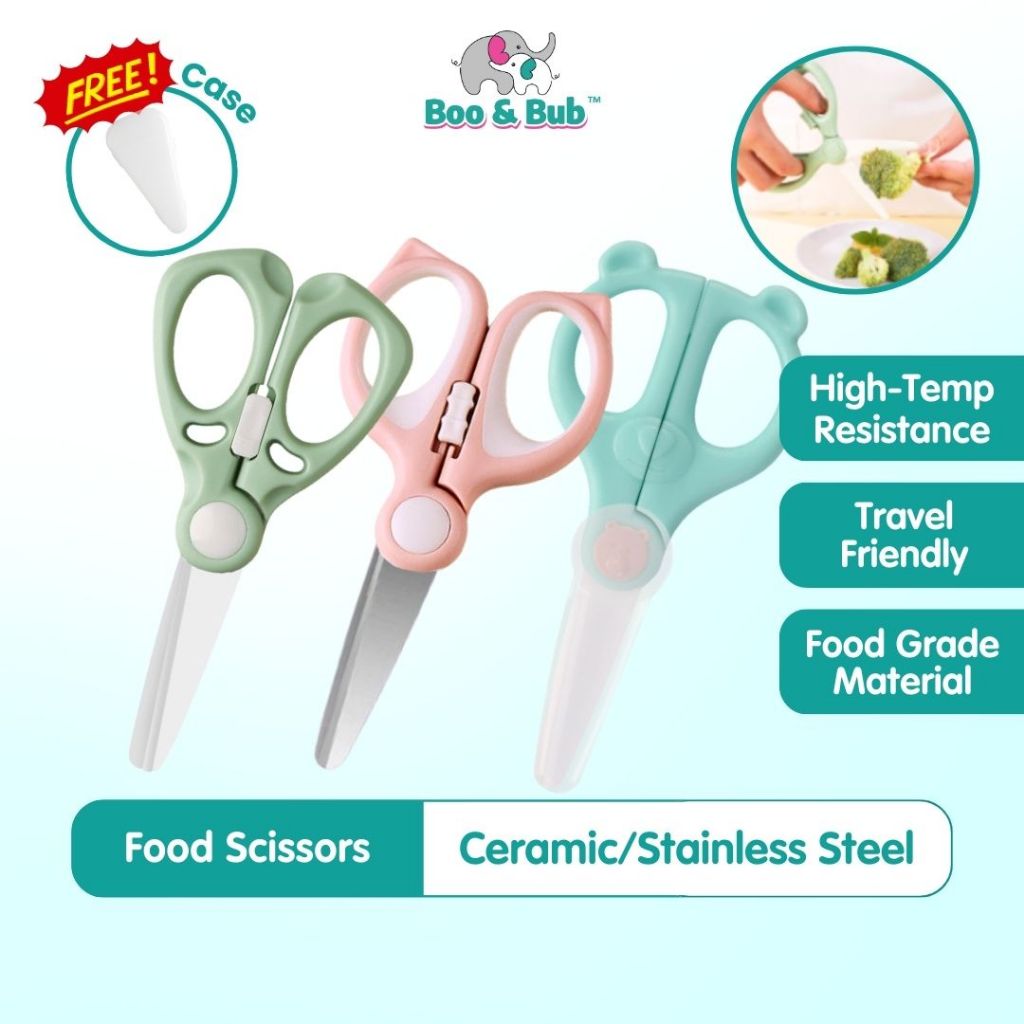 Boo and Bub Food Ceramic Scissor420 Stainless Steel Baby Food ...