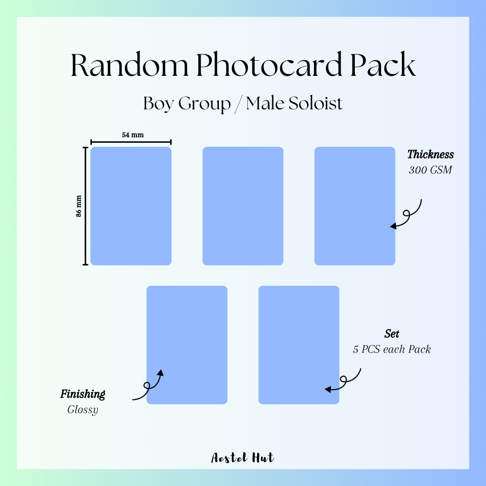 Aestel Hut | Random Photocard Pack (5 PCS per Pack) - KPOP Boy Group ...