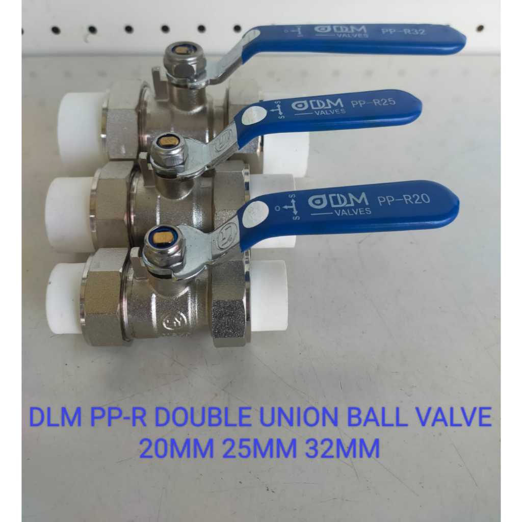 PPR Double Union Ball Valve 20mm 25mm 32mm PPR Ballvalve Double Union Valve / PPR Fitting ...