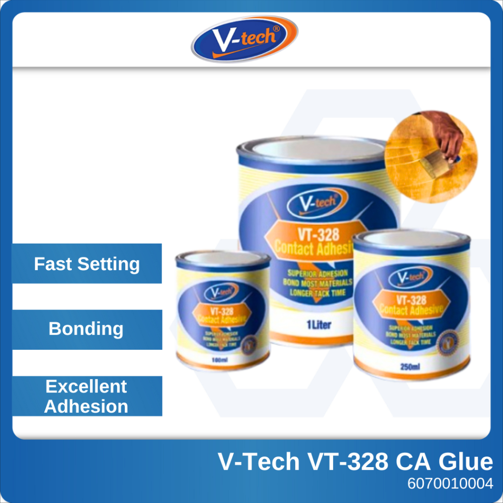 V-Tech Contact Adhesive CA Glue VT328 Solvent Rubber Bonding Wood Metal ...