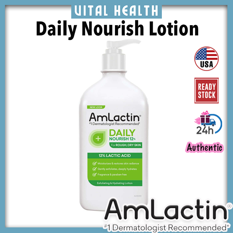 Amlactin Daily Nourish Lotion with 12% Lactic Acid, Body Lotion ...