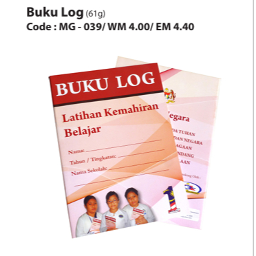 BUKU LOG MG - 039 BOOK SEKOLAH SCHOOL | Shopee Malaysia