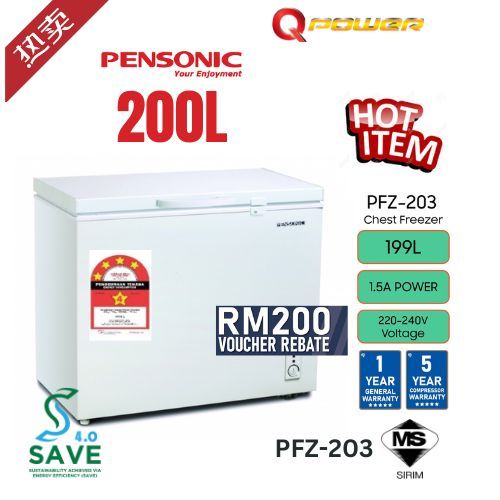 Pensonic Chest Freezer 200L PEN-PFZ202/PFZ-203/PFZ-153/ Chest Freezer ...