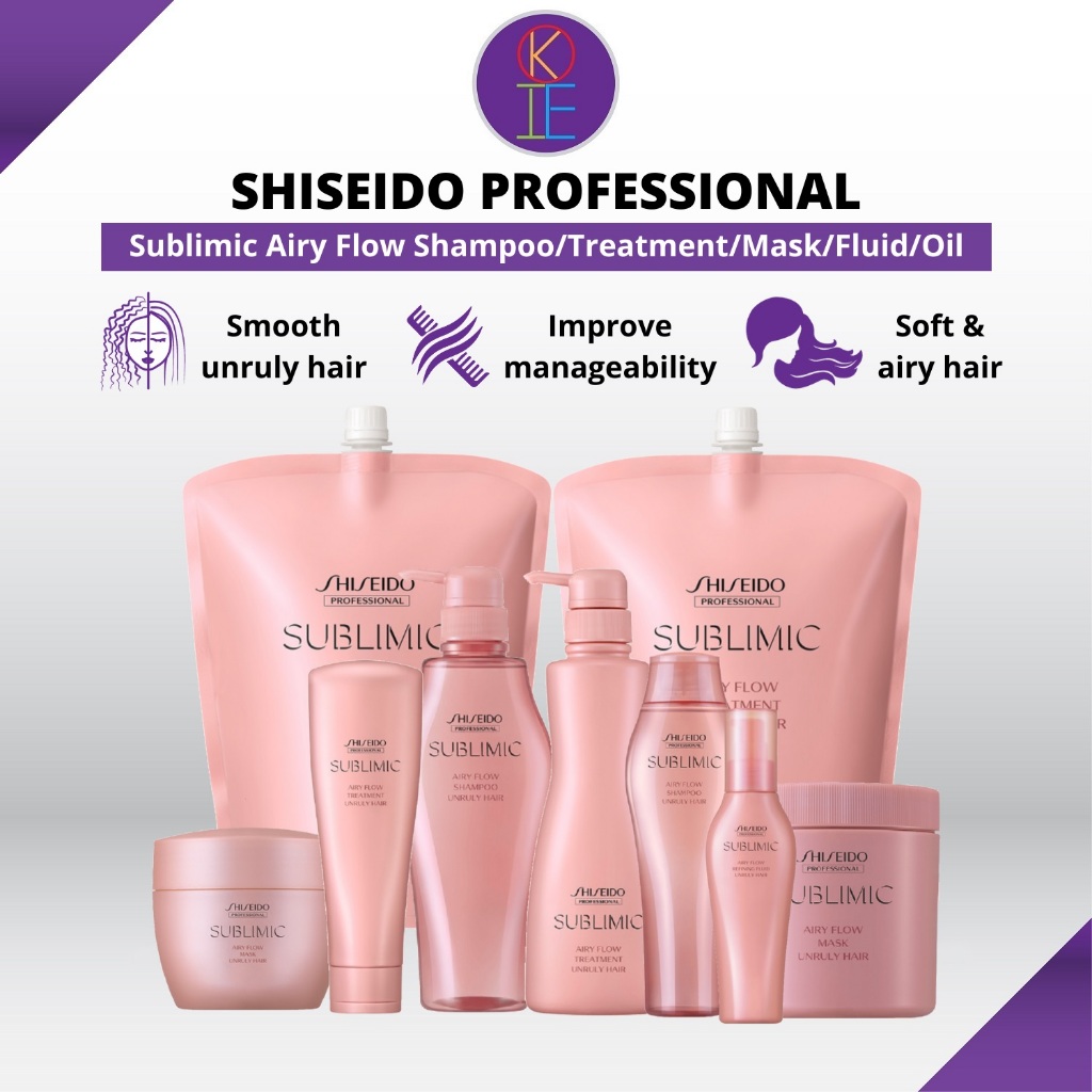 Shiseido Sublimic Airy Flow Shampoo / Hair Treatment / Hair Mask / Refining Fluid / Sheer Oil ...