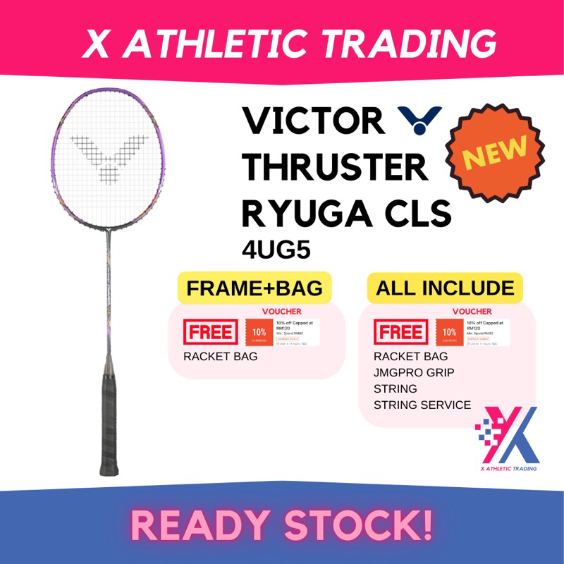 Victor Thruster Ryuga CLS Purple New colour badminton racket 龙牙cls新色 ...