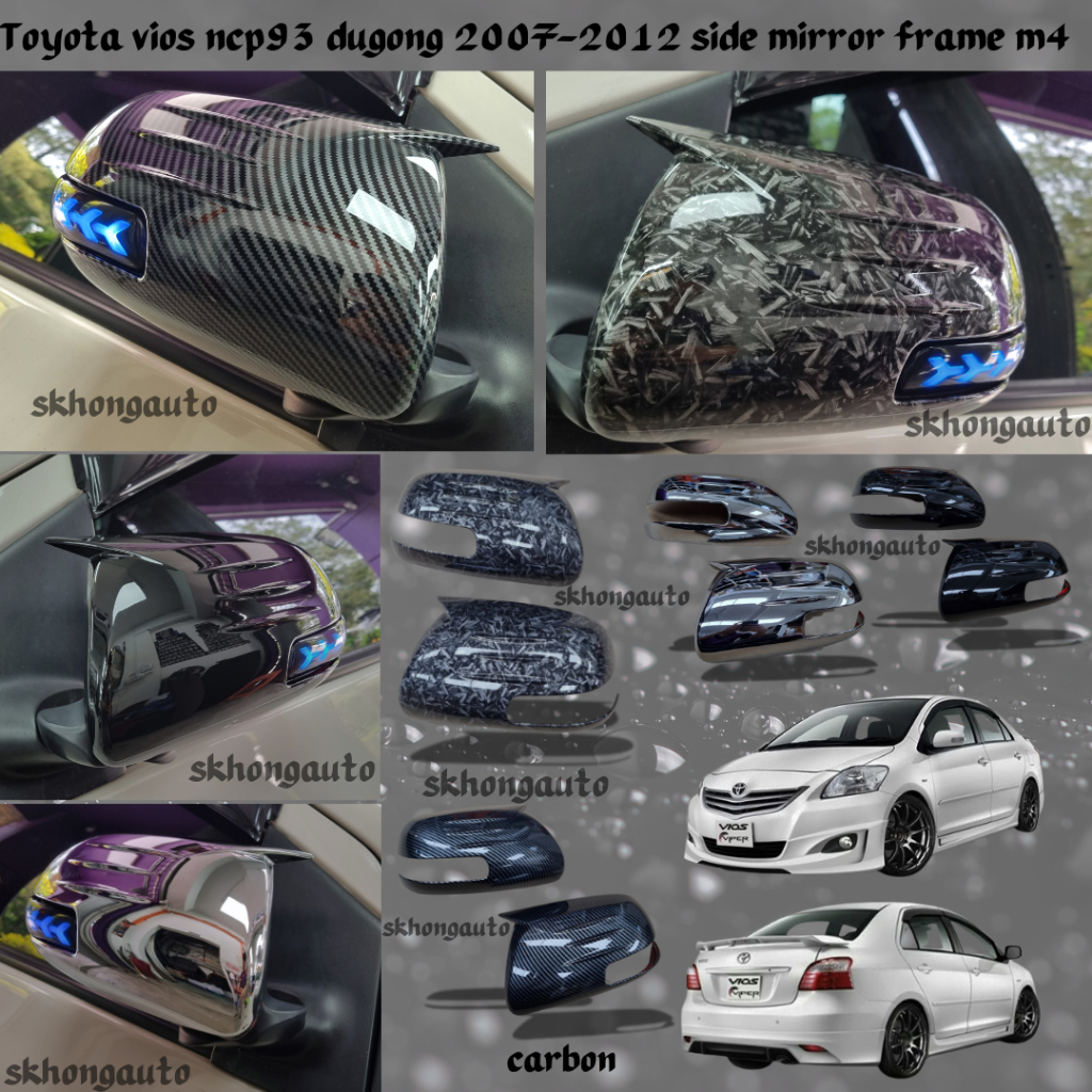 Toyota vios ncp93 dugong 2007-2012 car side mirror cover m4 m-sport ...