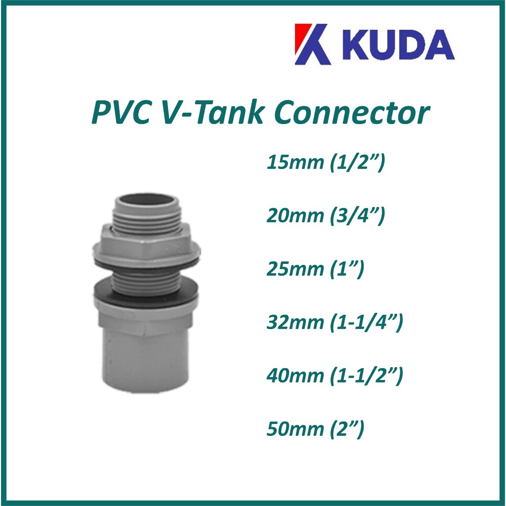PVC Tank Connector Fitting Penyambung Paip Connector 15mm 20mm 25mm ...
