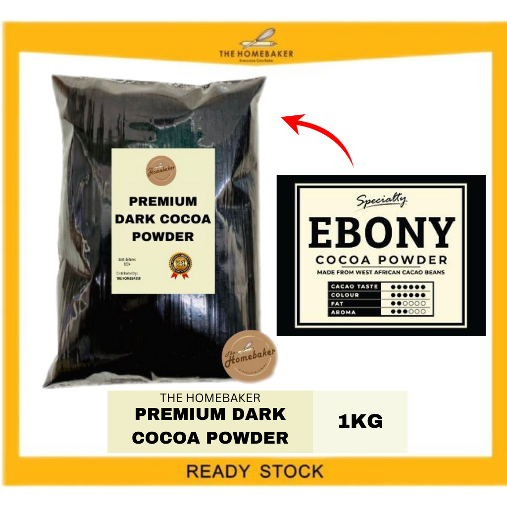 Premium Dark Cocoa Powder / Black Cocoa Powder / Serbuk Koko Hitam / 1KG 500G 200G / Home Baker ...