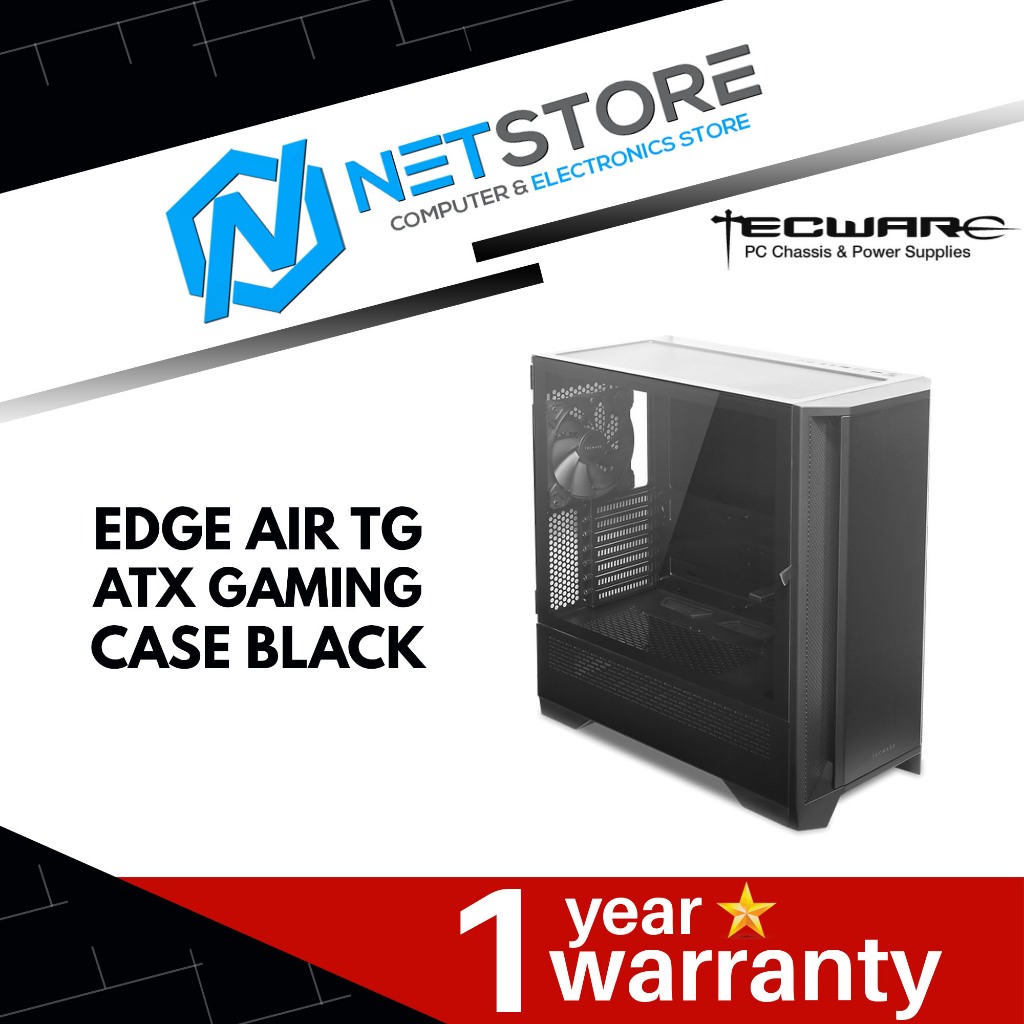 TECWARE EDGE AIR TG ATX GAMING CASE BLACK - TWCA-EDAIR-BK | Shopee Malaysia