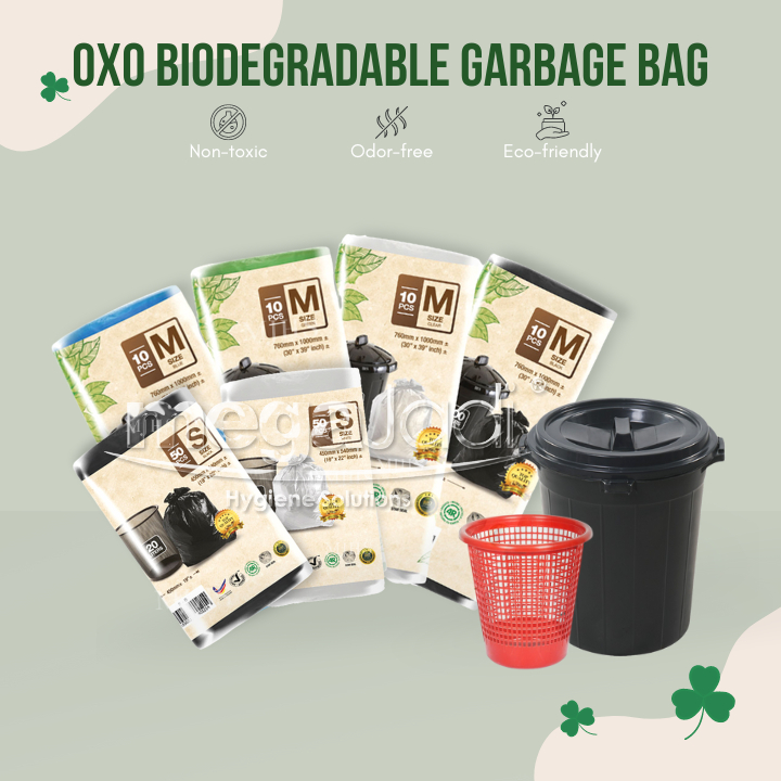MJHS Beg Plastik Sampah Tebal Garbage Bag OXO Biodegradable Big Rubbish ...
