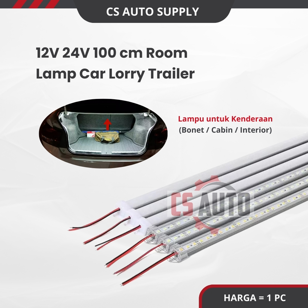 Led 12V 24V 100cm Cabin Room Lamp Lampu Pasar Malam Boot Light (1 Meter ...