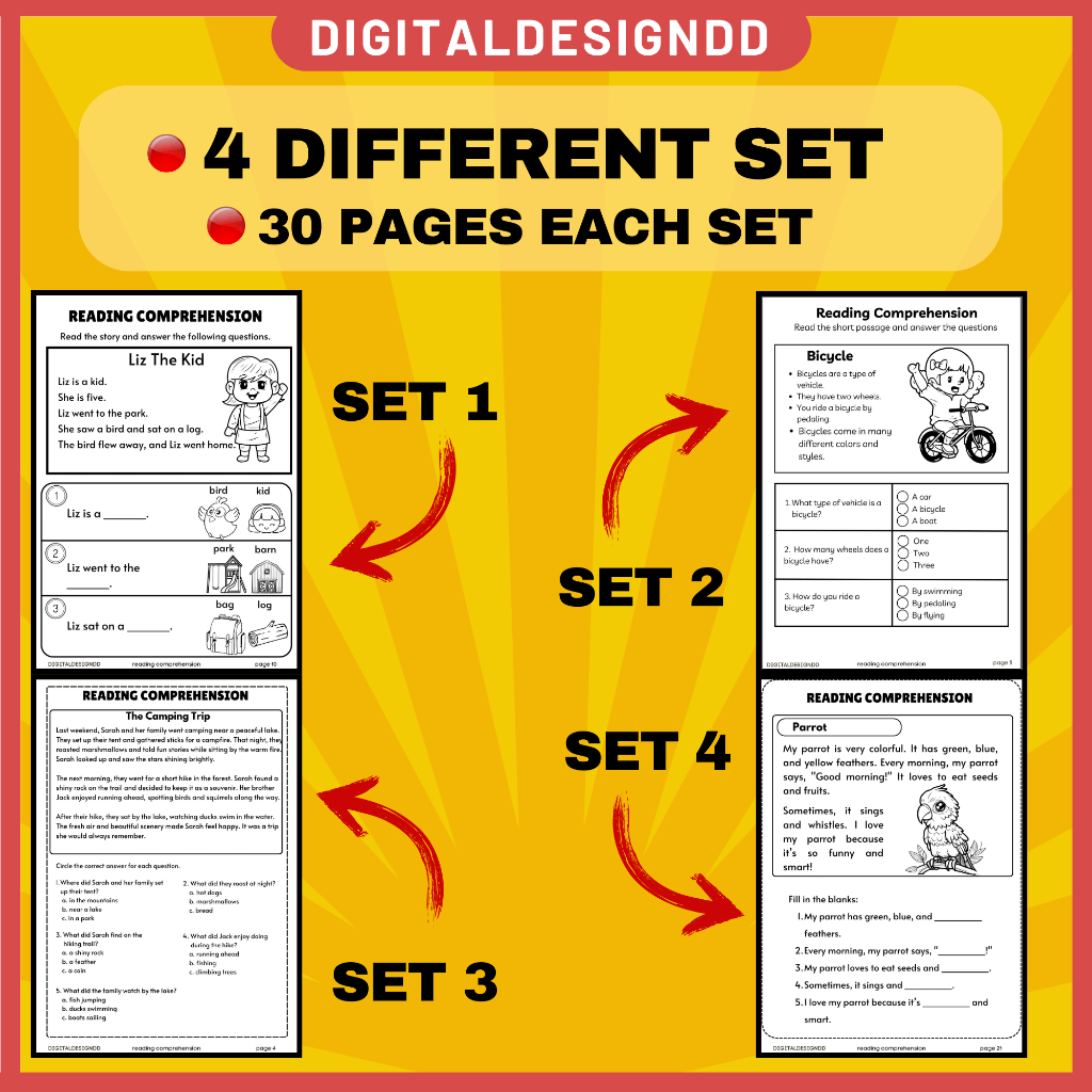 PDF Reading comprehension English Worksheet kids for 5-7 years ...