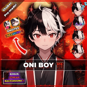Ready to Use Vtuber, Oni Demon Boy | Premade & Presetup model, ready ...