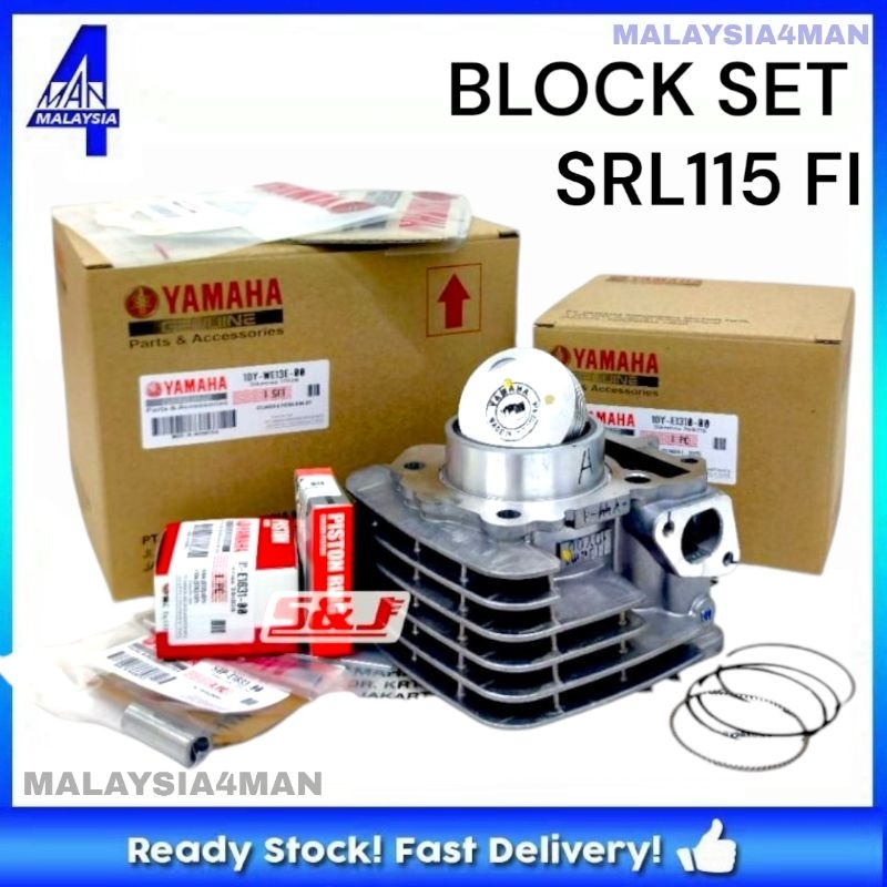 ORIGINAL SRL115 FI LAGENDA 115 FI CYLINDER BLOCK SET STANDRAD FULL SET ...