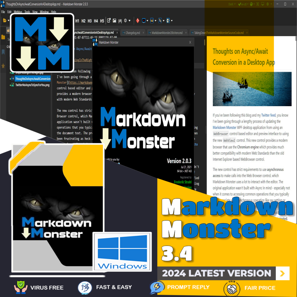 Markdown Monster 3.4 2024 Latest Full Version | Lifetime | Markdown ...