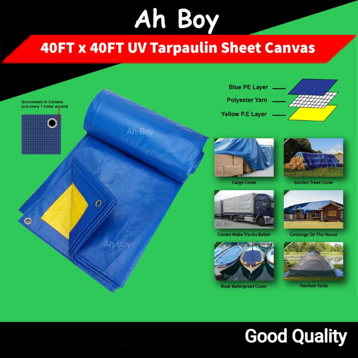 Tarpaulin Sheet Canvas 40FT x 40FT ( UV Waterproof Canvas ) | Kalis Air ...