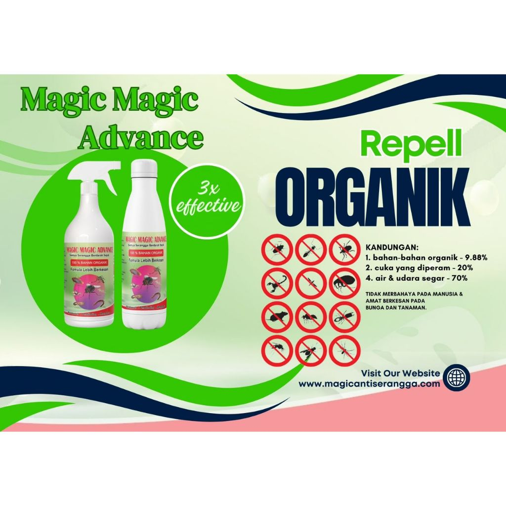 Magic Magic Advanced Insect repellent Organik 3X EXTRA Power Daripada ...