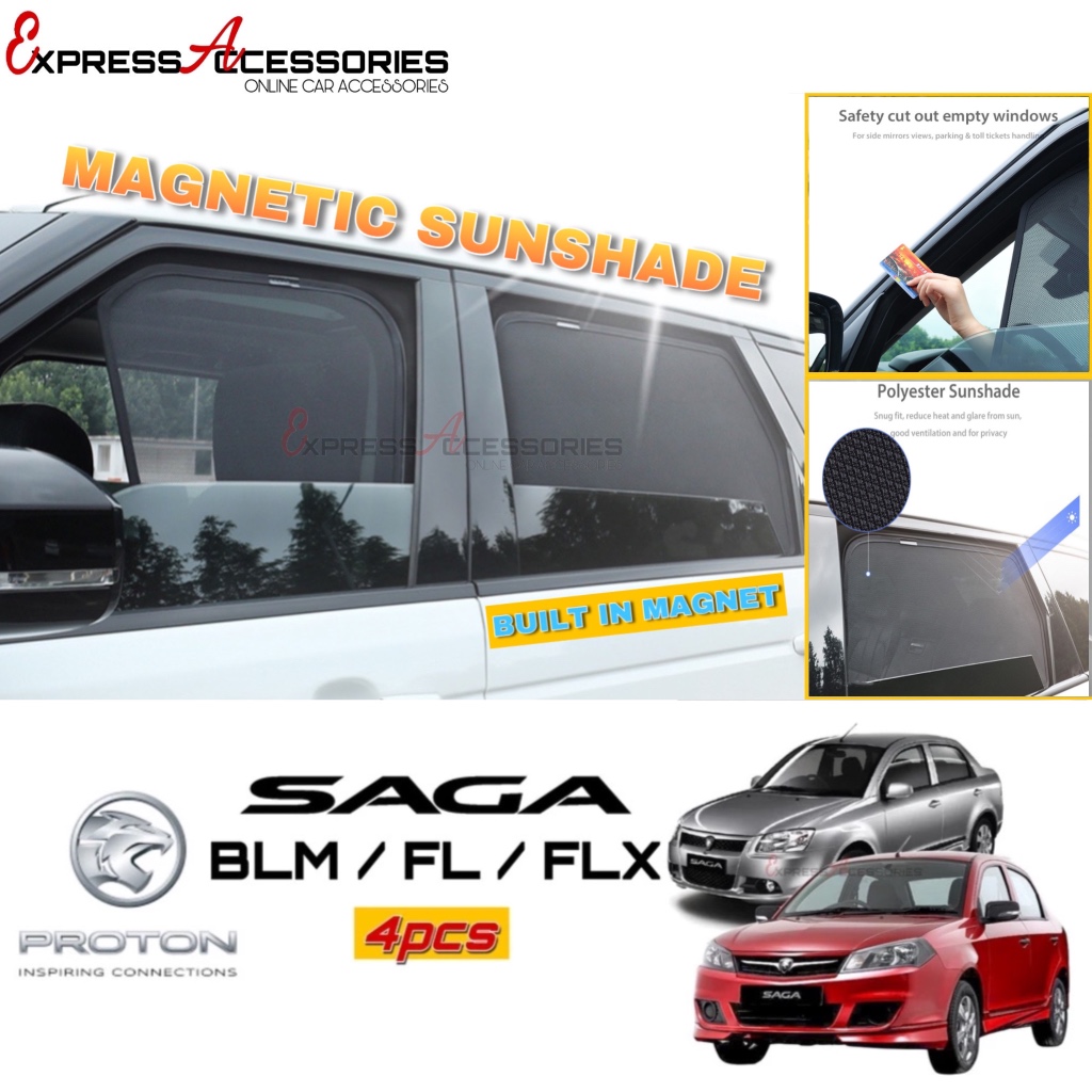 Proton Saga BLM / FL / FLX Car Magnetic Sunshade Magnet Sun Shade ...