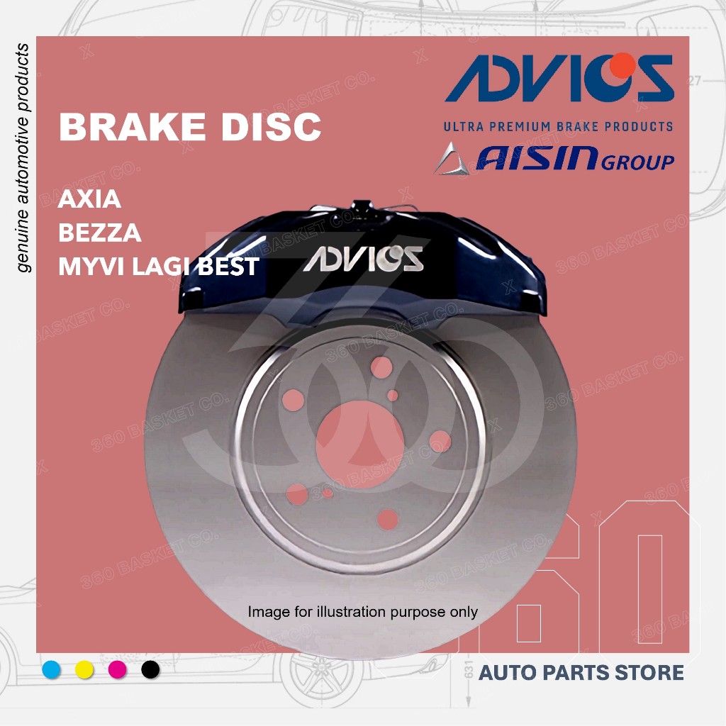 ADVICS BRAKE DISC ROTOR PERODUA AXIA BEZZA MYVI LAGI BEST ICON 2ND GEN ...