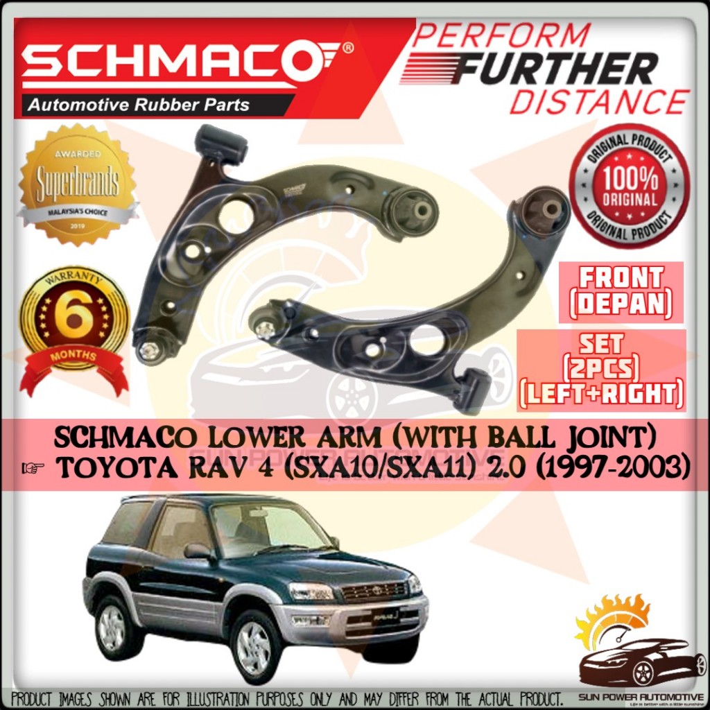 Toyota RAV 4 RAV4 XA10 SXA10 SXA11 2.0 (1997-2003) SCHMACO LOWER ARM SET ( FRONT LEFT & RIGHT ...
