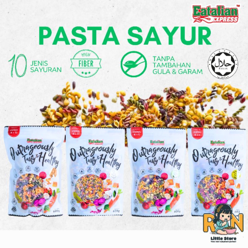 BABY PASTA - EATALIAN EXPRESS Pasta Sayur/Mixvege Pasta Fusili Star ...