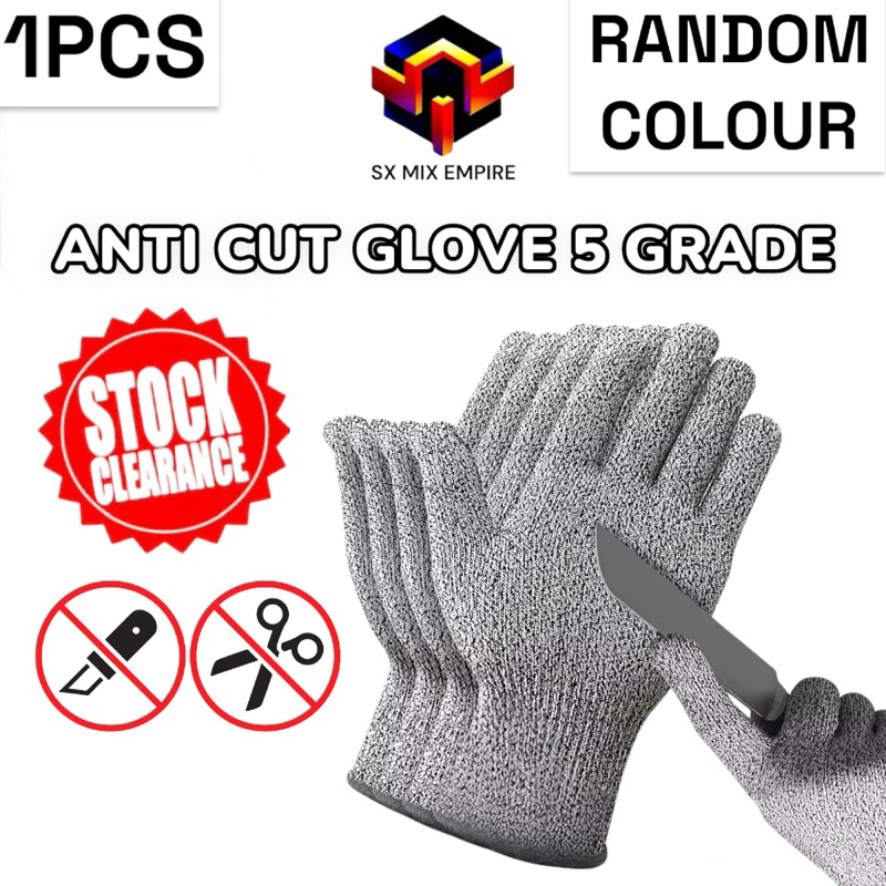 Grade 5 cut resistant gloves Kitchen HPPE scratch resistant glass cutting safety protection for ...