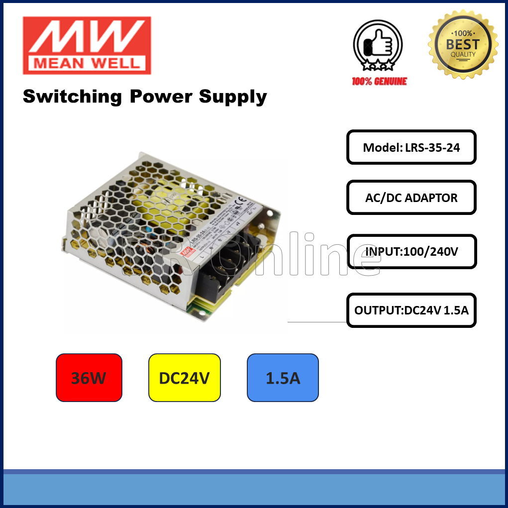 Meanwell Power Supply Switching Panel Mount Type 35W,50W ,75W,100W,150W,350W/450W DC5V DC12V ...