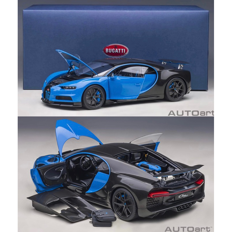 AUTOart 1:18 Bugatti Chiron Sport 2019 French Blue and Carbon Body ...