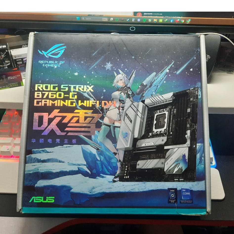 ASUS ROG STRIX B760-G GAMING WIFI D4 Anime Small Snow Blowing ...
