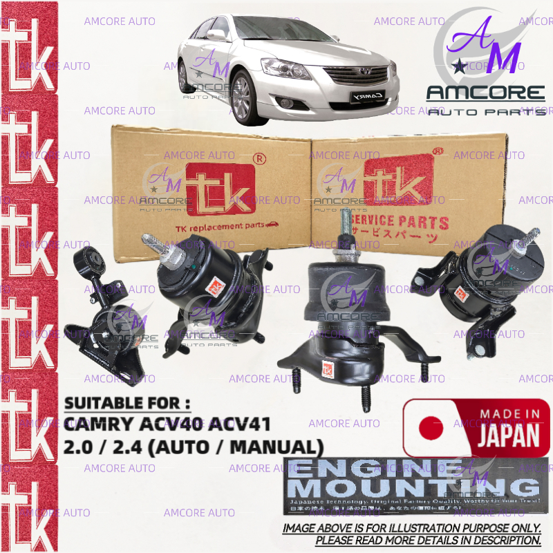 (1 SET / 4 PC) TOYOTA CAMRY ACV40 ACV41 2.0 / 2.4 - ENGINE MOUNTING SET ...