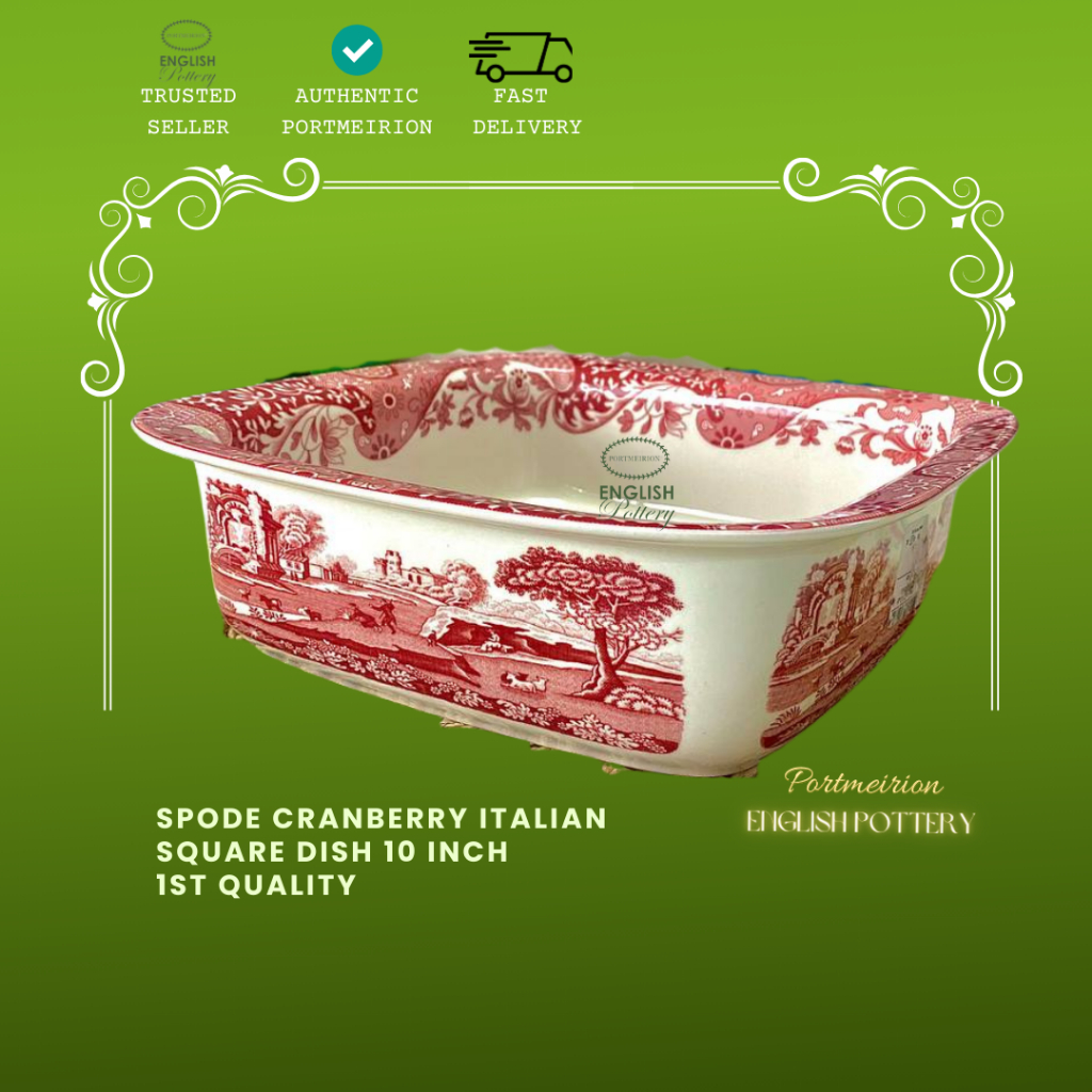 Spode Cranberry Italian Square Dish 1st Quality (CHN) | Shopee Malaysia