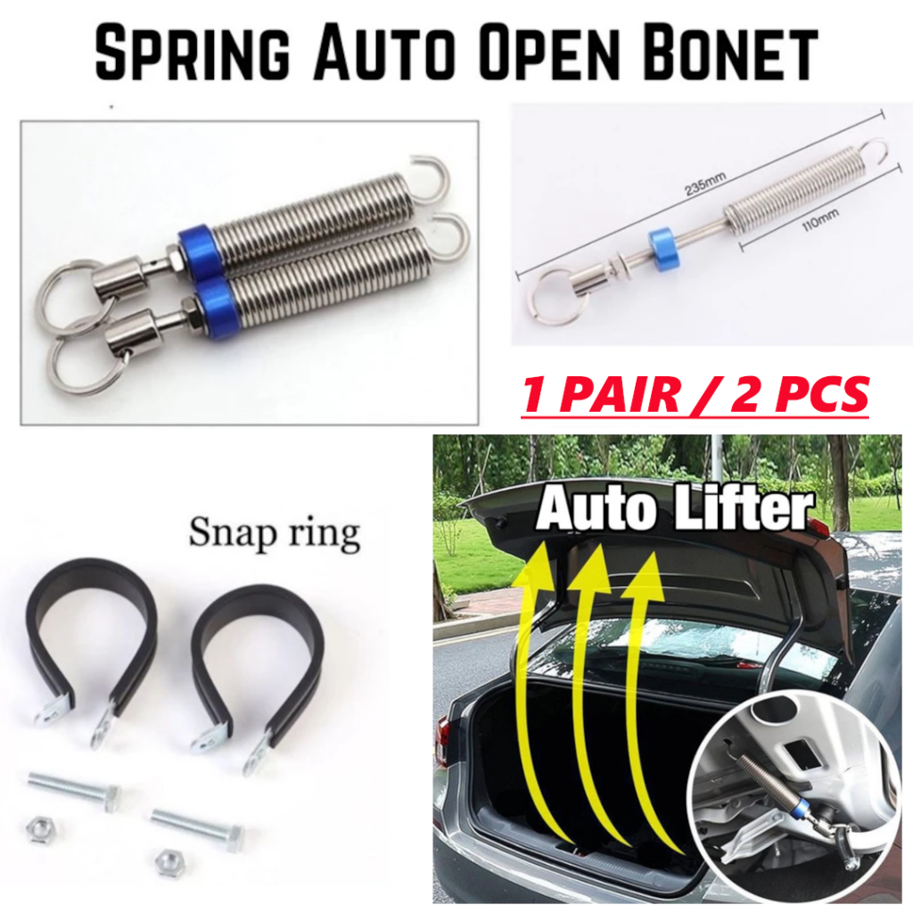 2pcs Car Bonnet Spring Automatic Boot Trunk Lift Up Aksesori Bonet ...