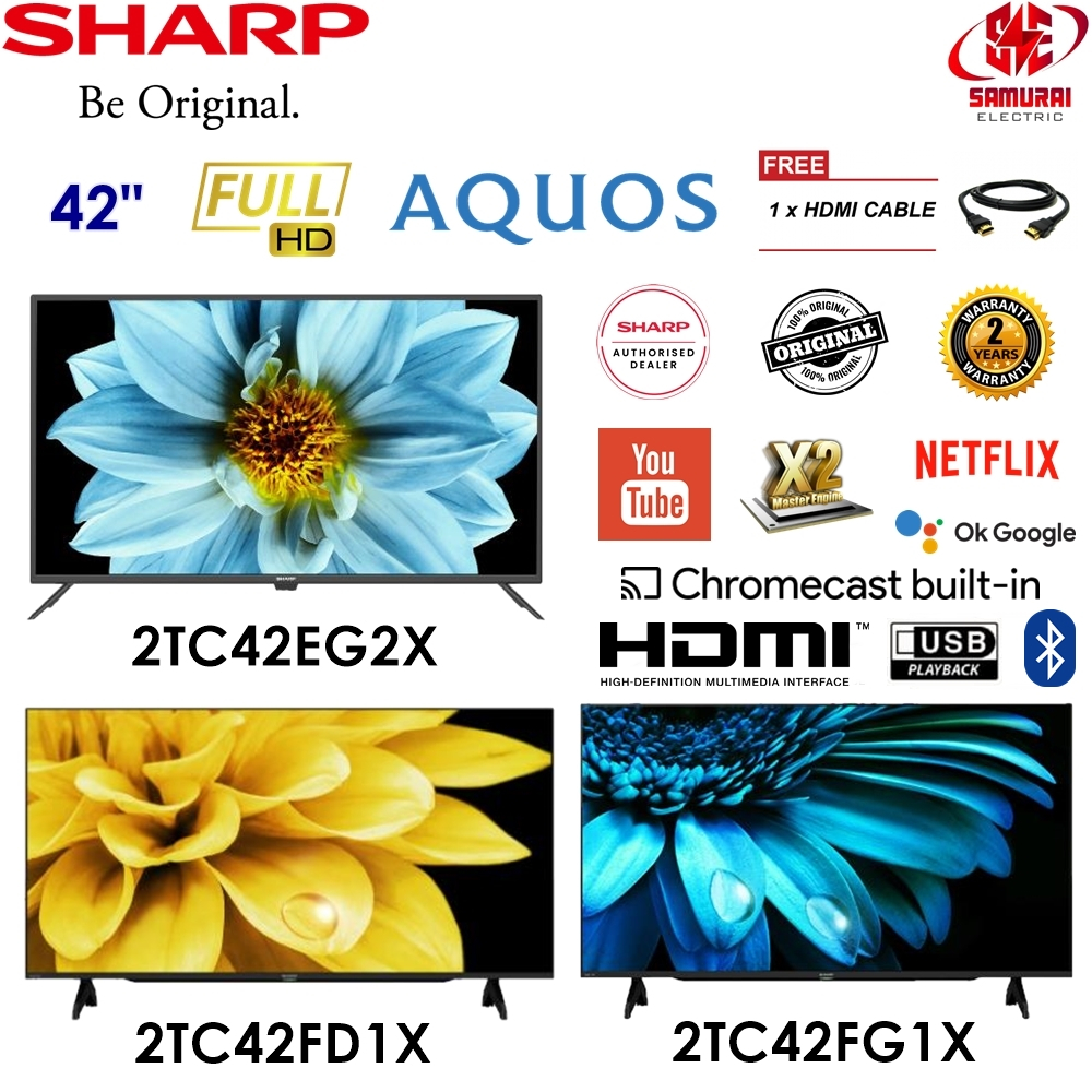 Sharp Full HD Android TV 42" 2TC42EG2X/ 2TC42FD1X/ 2TC42FG1X | Shopee ...