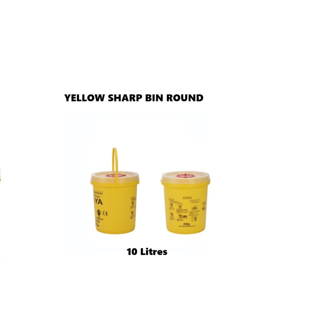 SHARP BIN 10 L Biohazard Medical Waste Bin / Sharp Bin Needle Container ...