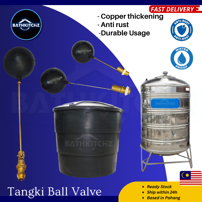 CITY Brass Float Valve Water Tank Heavy Duty Copper Ball Valve Tembaga ...