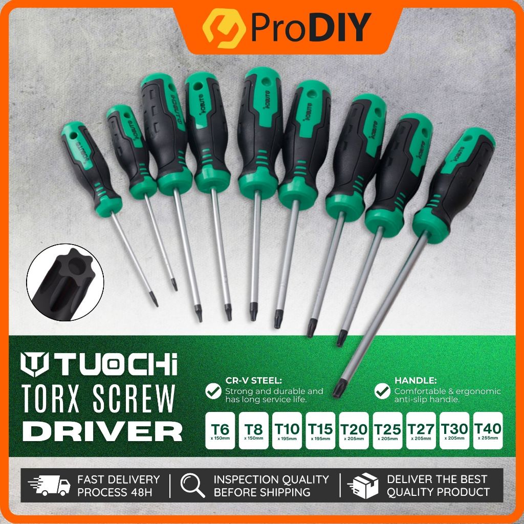 TUOCHI Torx Screw Driver Magnetic Screwdriver Hex Skru Hand Repair ...