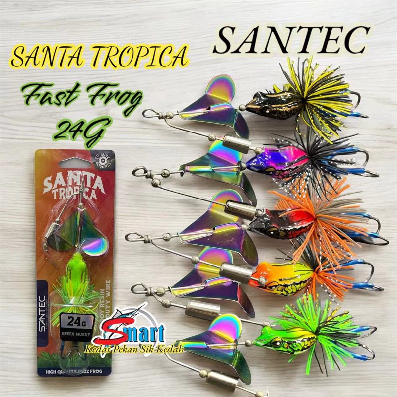 SANTEC FAST FROG SANTA TROPICA BUZZBAIT / Semacam Boytep Noisy Frog ...