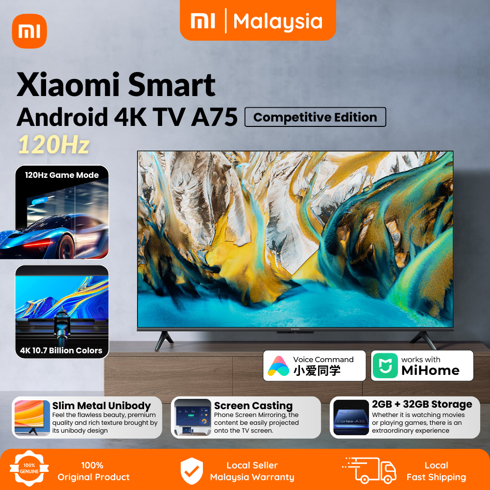 Xiaomi Mi Smart TV A55 A65 A75 Competitive Edition UHD 4K LED Android Smart TV Ultra 120Hz ...