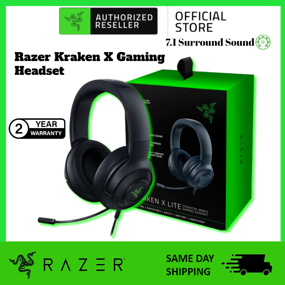 Razer Kraken X Gaming Headset Wired Headphones Lightweight | Platform ...
