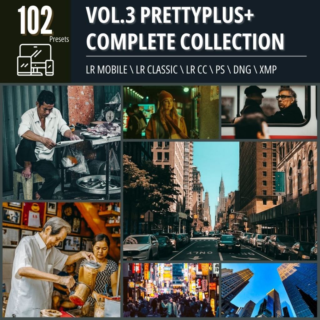 VOL.3 P+ COMPLETE COLLECTION | 102 Lightroom Preset Mobile IOS Android ...