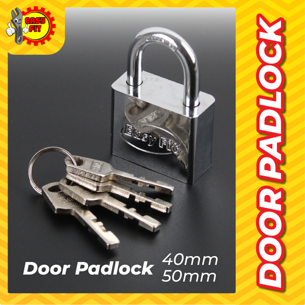 EASYFIT 40mm/50mm Top Security Padlock, House Lock, Door Lock | Shopee Malaysia