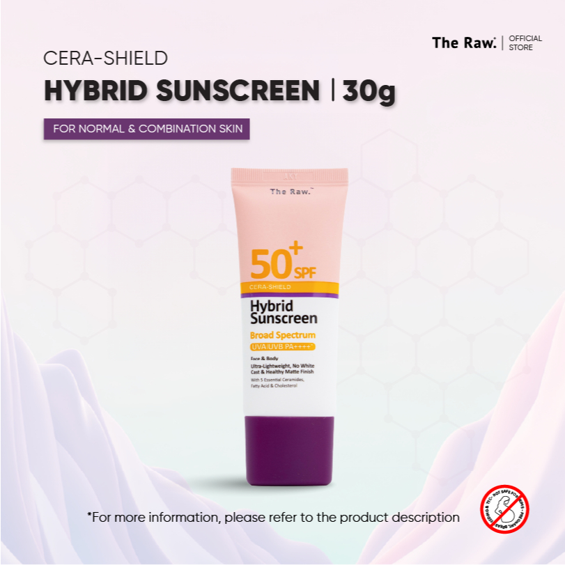 The Raw. Cera-Shield Hybrid Sunscreen SPF 50+ PA++++* Broad Spectrum ...