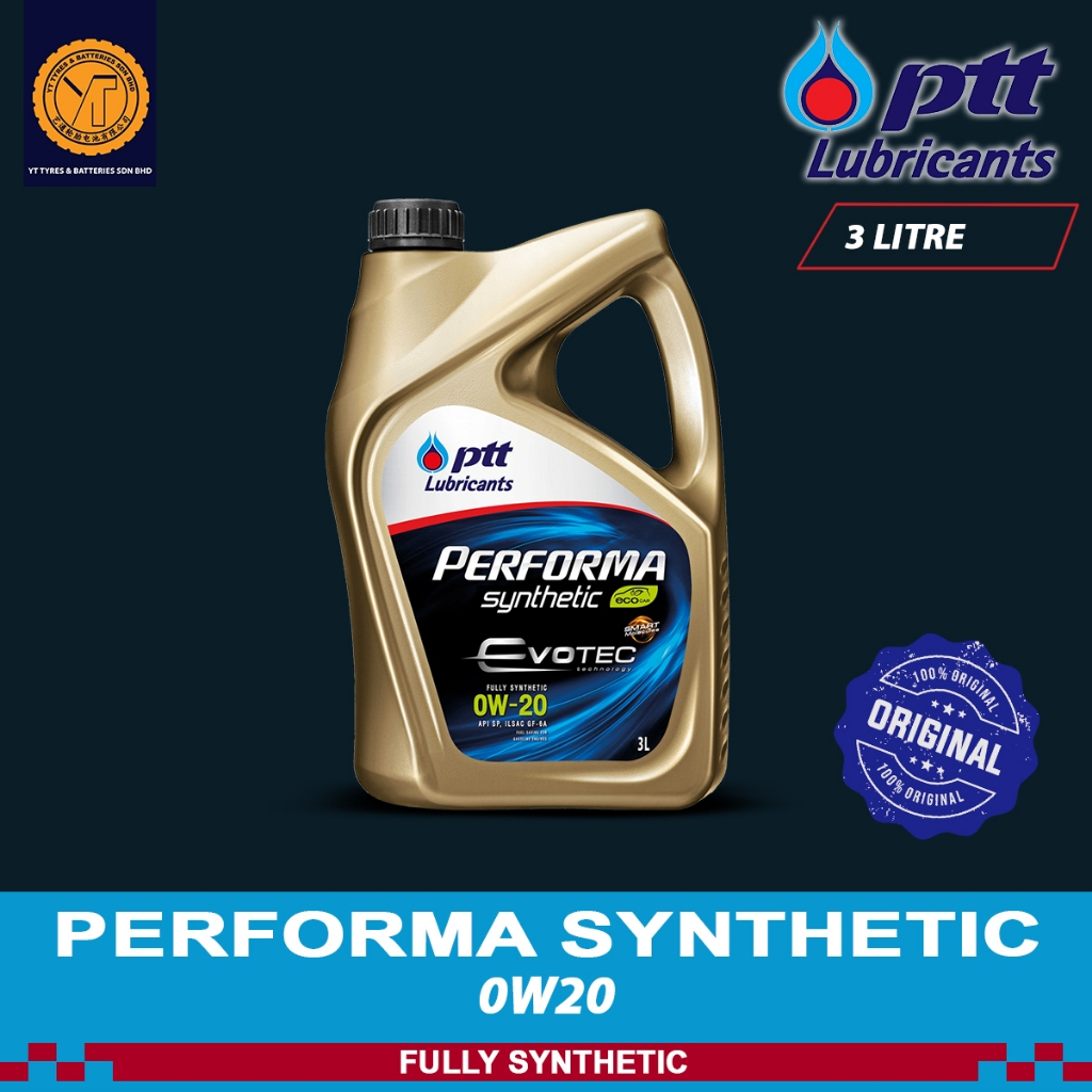 0W20 PTT PERFORMA SYNTHETIC ECO 3L | Shopee Malaysia