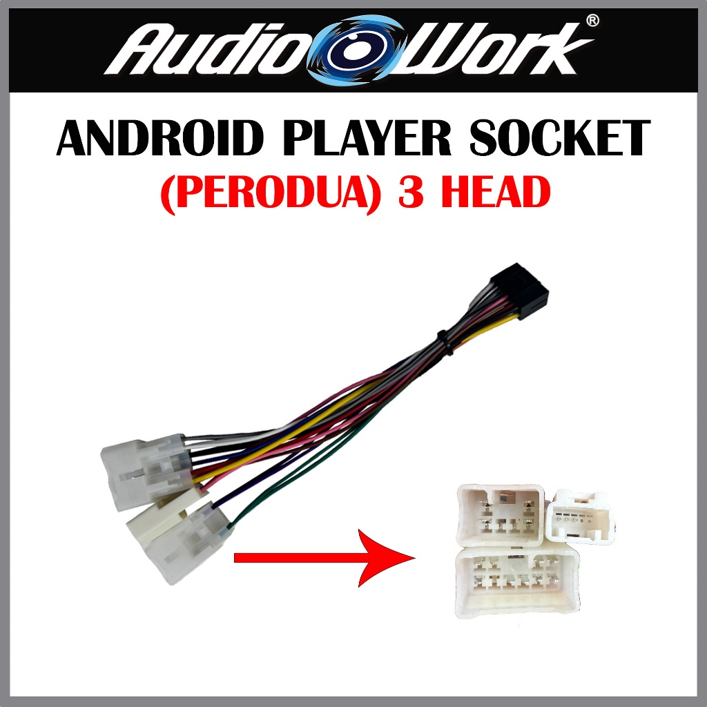 Perodua Series OEM Plug and Play Power Cable Socket For Android Player ...